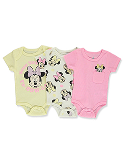 Disney Minnie Mouse Baby Girls' 3-Pack Bodysuits