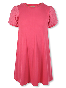 Poof Girl Girls' Knit Puff Sleeve Dress
