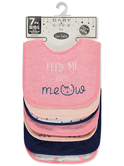 Bon Bebe Baby Girls' 7-Pack Bibs