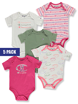 Champion Baby Girls' 5-Pack Bodysuits