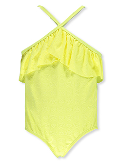 Kensie Girl Girls' 1-Piece Criss-Cross Strap Swimsuit