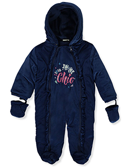 Sweet & Soft Baby Girls' Chic Pram Suit With Mittens