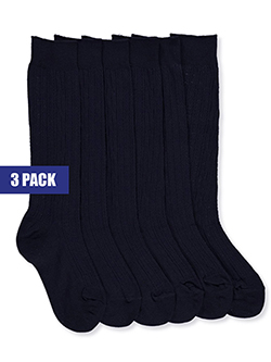 Cookie's “Texture Cable” 3-Pack Knee-Hi Dress Socks (Sizes 5 – 11)