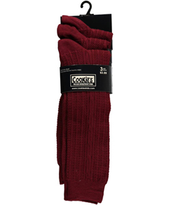 Cookie's “Texture Cable” 3-Pack Knee-Hi Dress Socks (Sizes 5 – 11)