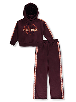 True Religion Girls' 2-Piece Fleece Pants Set Outfit